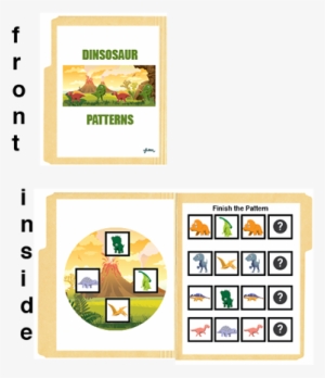 Dinosaur Patterns File Folder Explainer-01 - Dinosaur PNG Image ...