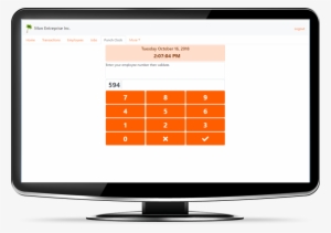 Timeclock On Computer - Infor Visual Erp PNG Image | Transparent PNG ...