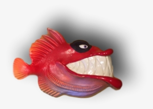 Orange Buzz With Red Lips Fish Art - Anglerfish PNG Image | Transparent ...