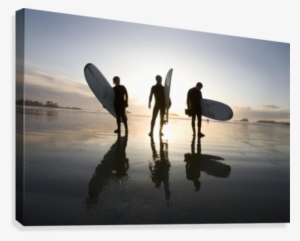 Silhouette Of Three Surfers Carrying Surfboards - Tofino Beach Justin ...