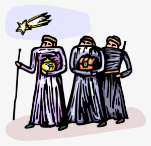 Vector Illustration Of Magi Three Wise Men Bearing - Vector Graphics ...