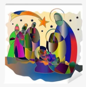 Christmas Nativity Religious Bethlehem Crib Scene, - Christmas Day PNG ...
