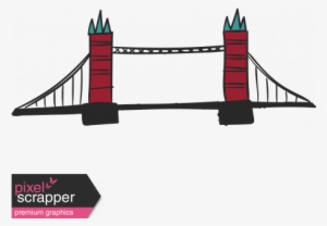 Tower Bridge Color Illustration - Digital Scrapbooking PNG Image ...
