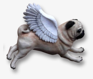 Pugs Might Fly Wall Hangings Set Of 3 Hand Painted - Pug With Wings Png ...