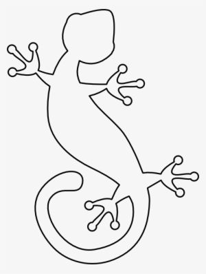 Gecko Outline Svg Clip Arts 450 X 597 Px PNG Image | Transparent PNG ...