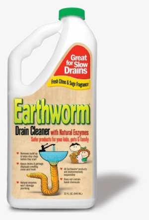 Family-safe Drain Cleaner - Earthworm - Family Safe Drain Cleaner - 32 ...