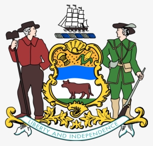 Coat Of Arms Of Delaware - Delaware State Flag And Seal PNG Image ...