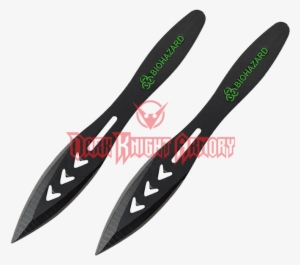 2 Piece Biohazard Triple Arrow Throwing Knives - Magnum Thunderbolt PNG ...