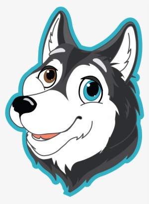 A Girl And Her Husky Gets A New Logo - Husky Face Cartoon Png PNG Image ...
