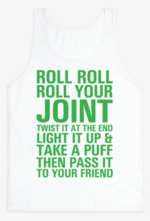 Roll Roll Roll Your Joint Tank Top - Dinosaur Puns PNG Image ...