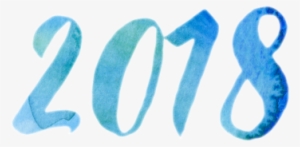 Blue 2018, 2018, Year, Typography Png And Vector - Calligraphy PNG ...