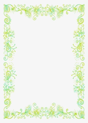 Border Green Floral Clipart Allusion Flower PNG Image | Transparent PNG ...