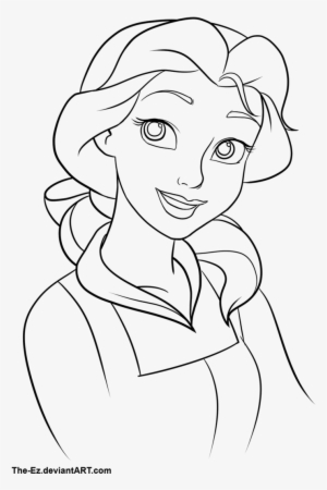 Belle Outline By The Ez - Belle Outline PNG Image | Transparent PNG ...