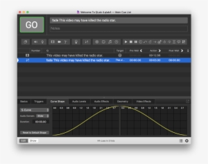 There Are Four Options For Fade Curve Shapes - Cue List Qlab PNG Image ...