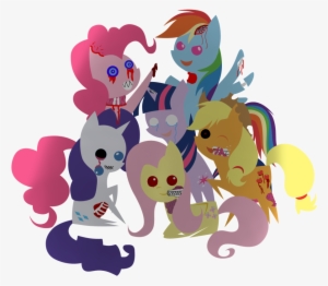 Fanmade Cute Mane Six In A Circle - My Little Pony Kawaii PNG Image ...