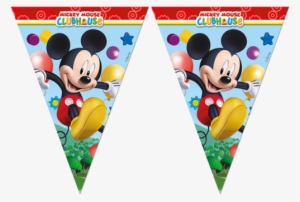 Playful Mickey Mouse Triangle Flag Banner - Mickey Mouse Clubhouse PNG ...