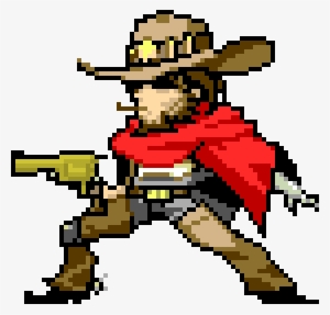Pixel Art Overwatch Mccree PNG Image | Transparent PNG Free Download on ...