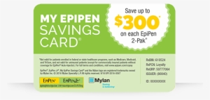 Epipen® Auto-injector Savings Program - Epipen Savings Card 2017 PNG ...