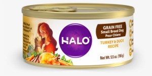 Halo Small Breed Grain Free Turkey & Duck Recipe Canned - Cat Food ...