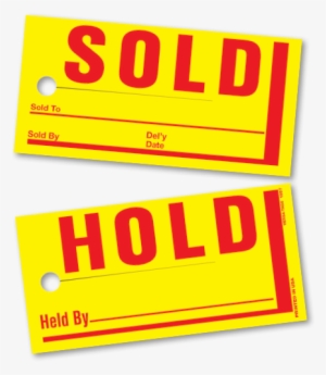 Jumbo Sold/hold Tags 250/box - Mini Sold/hold Tag PNG Image ...