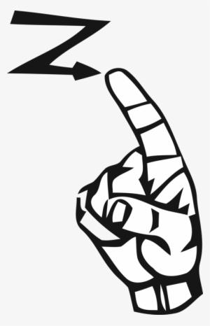 American Sign Language British Sign Language - Letter Z In Asl PNG ...