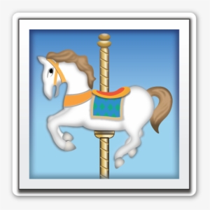 Carousel Horse - Carousel Horse Emoji PNG Image | Transparent PNG Free ...