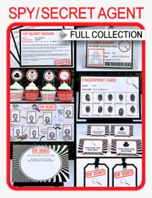 Spy Secret Agent Printables 130418 - Birthday PNG Image | Transparent ...