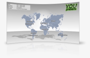 World Map Template For Powerpoint By Youpresent - World Map PNG Image ...