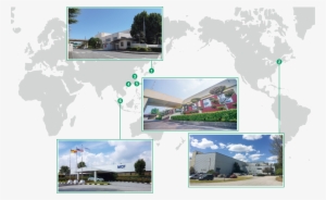 Various Business Bases Such As Development, Production - World Map PNG ...