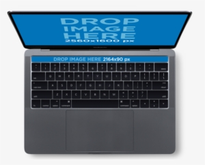 Macbook Pro With Touch Bar Mockup Over A - Macbook Pro Top View Mockup ...