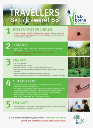 Poster For Travellers On Ticks, Tickborne Diseases PNG Image ...