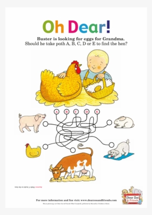 Oh Dear Activity Sheet - Oh Dear! By Rod Campbell PNG Image ...