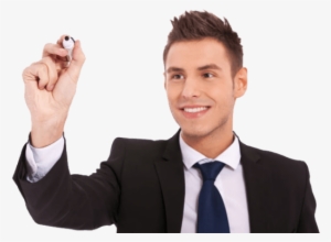 Business Guy With Marker PNG Image | Transparent PNG Free Download on ...