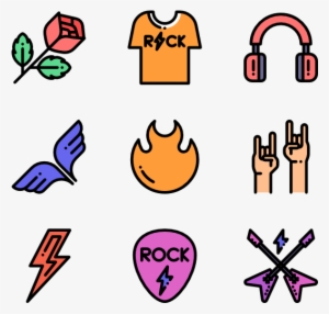 Rock & Roll 40 Icons - Iconos Rock PNG Image | Transparent PNG Free ...