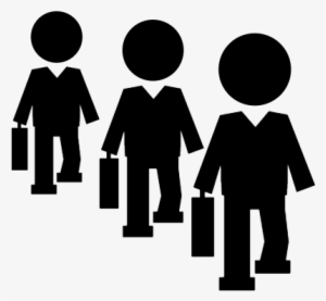 Teachers Group Walking With Portfolios Vector - Group Walking Icon Png ...