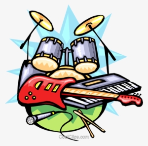 Rock N' Roll Musical Instruments Royalty Free Vector - Band Clip Art ...