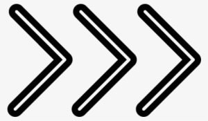 Three Chevron Arrows Pointing Right Vector - Icon PNG Image ...