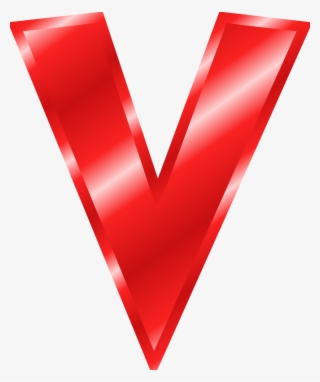 Let's Learn Letters Alphabet V Letter Case - Big Red Letter V PNG Image ...