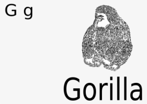 Gorilla Clipart Traceable - Art PNG Image | Transparent PNG Free ...