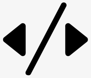 Two Arrows Triangles Pointing To Sides With A Slash - Flechas Hacia Los ...