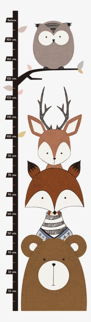 Woodland Animals Height Chart Sticker - Deer: Blank Pages Sketchbook 6 ...
