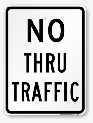 No Thru Traffic Aluminum Parking Sign - No U Turns Sign PNG Image ...