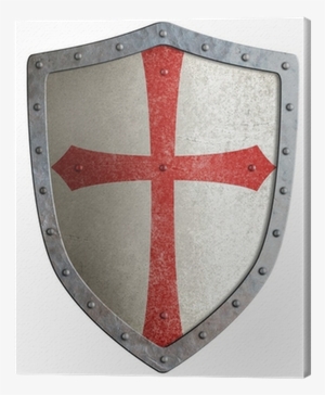 Templar Or Crusader Knight's Metal Shield Isolated - Templar Crusader ...