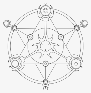 Magic Circle Evocation Line Art - Magic Circle Clipart PNG Image ...