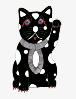 Maneki Neko/lucky Cat - Black Cat PNG Image | Transparent PNG Free ...