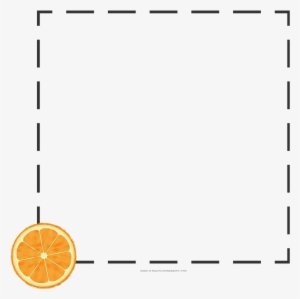 Orange Frame Border Square Geometric Fruit - Orange PNG Image ...