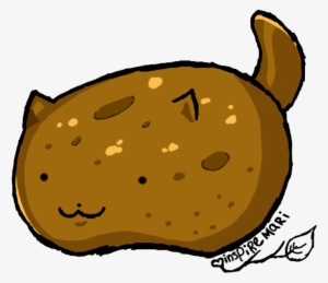 Potato Kitty Cute Kawaii Art Cat - Kitty Potato PNG Image | Transparent ...