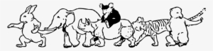 Animals Rabbit Elephant Pig Bears Tiger Ma - Animal Parade Clip Art PNG ...