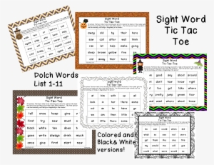 These Halloween Tic Tac Toe Sight Word Games Are Perfect - Diagram PNG ...