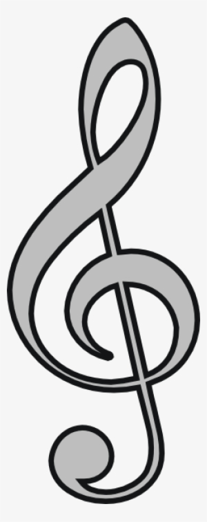 Treble Clef Png Gray PNG Image | Transparent PNG Free Download on SeekPNG